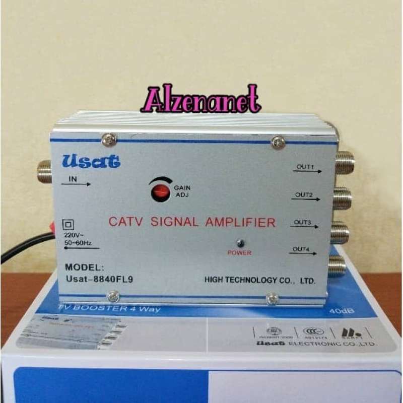 Jual Catv Signal Amplifier Usat 4 Way 40db Penguat Sinyal Tv Di Seller ...
