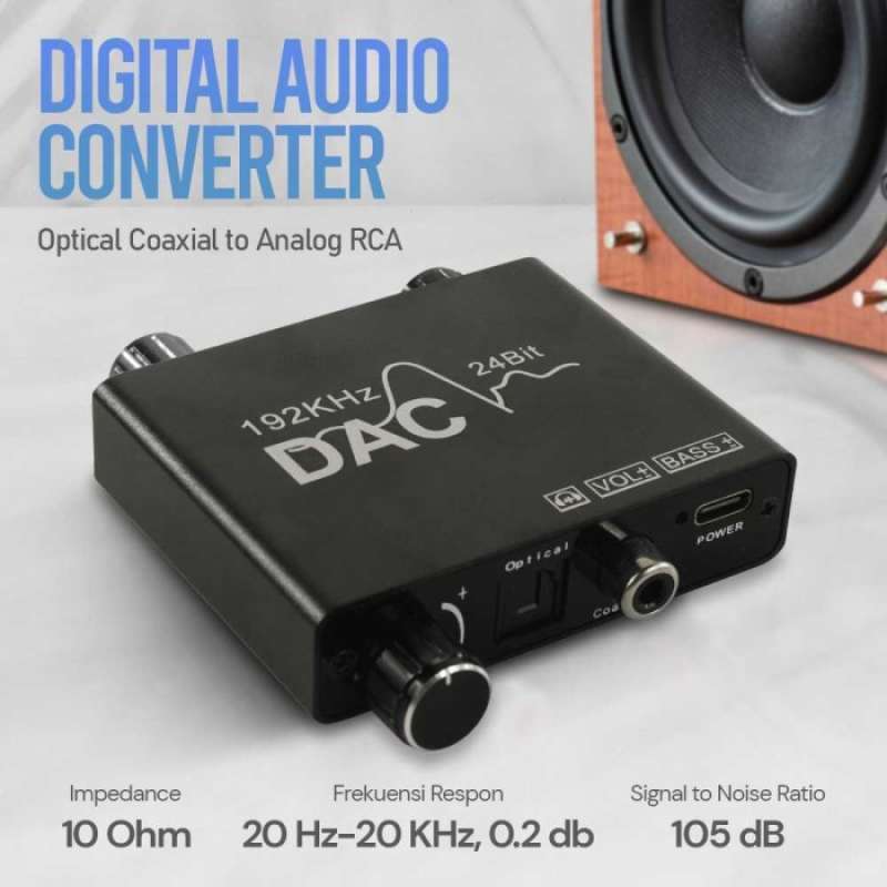 Jual Digital Audio Converter Dac Optical Coaxial To Analog Rca Smart Tv ...
