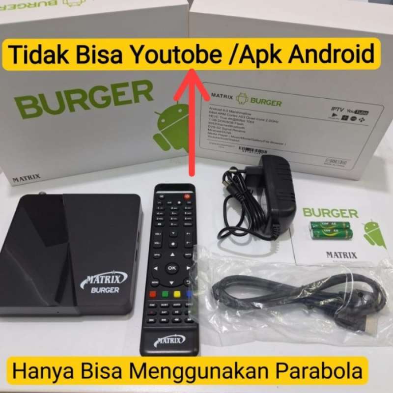 Jual Android Tv Box Matrix Burger S2 4k H265 + Digital Receiver Di ...
