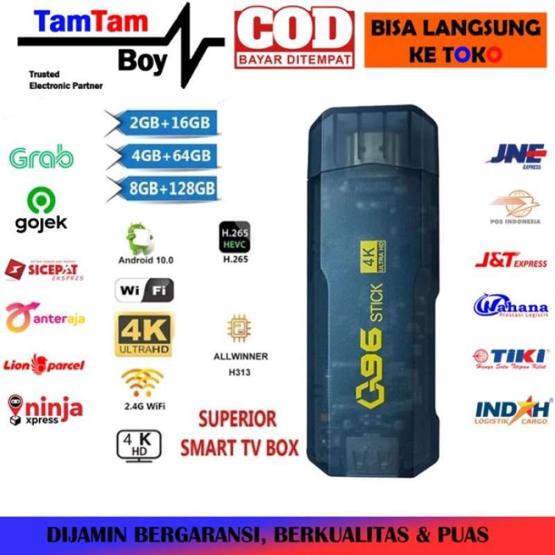 Jual Mini Android Tv Stick Q96 Hdmi Dongle Smart Tv 4k Uhd Tk Box 2gb 16gb Di Seller Noelle ...