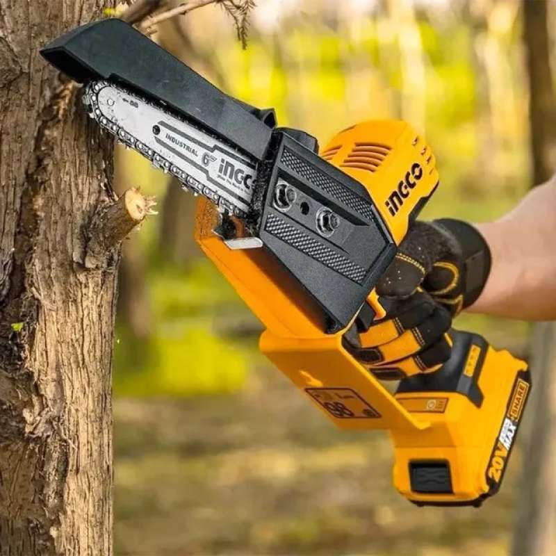 Promo Cordless Mini Chainsaw 6 Brushless Ingco Cgsli2068 Mesin Gergaji ...