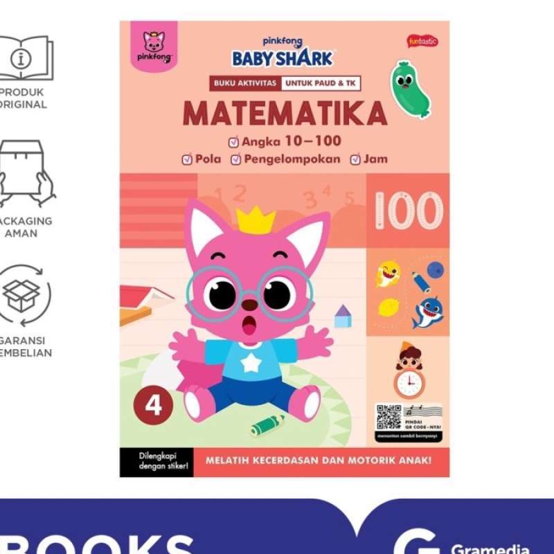 Promo Pinkfong Baby Shark - Buku Aktivitas Matematika 4 Diskon 27% Di ...