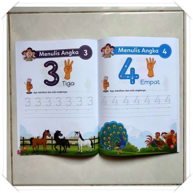 Promo Buku Anak Tk Paud - Abc - Pandai Menulis Huruf Dan Angka Bonus ...