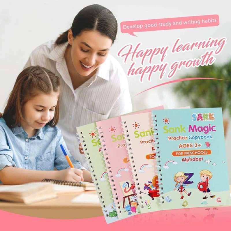 Promo Sank Magic Book Set Handwriting Reusable Buku Anak Belajar ...