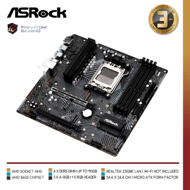 Jual Asrock B650m Pg Lightning | Motherboard Amd B650 Am5 Ddr5 Micro ...