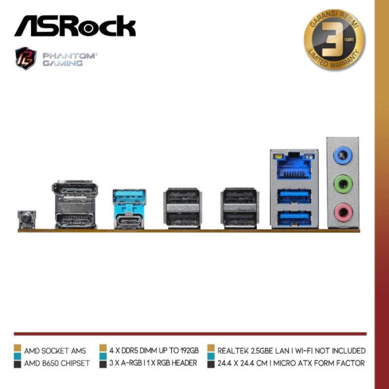 Jual Asrock B650m Pg Lightning | Motherboard Amd B650 Am5 Ddr5 Micro ...