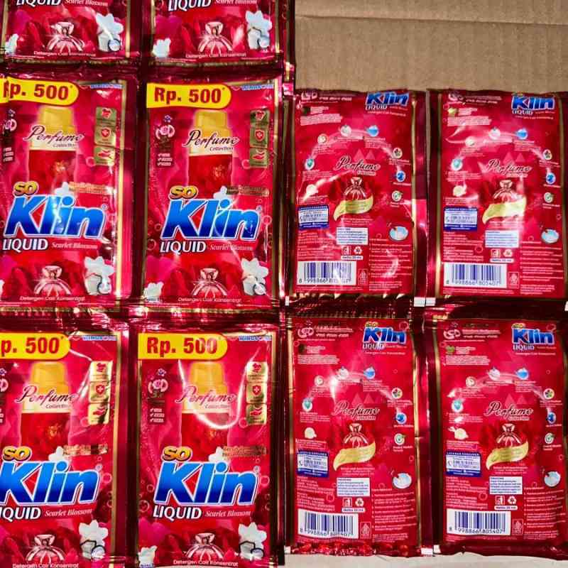 Jual So Klin Detergen Cair Liquid Scarlet Blossom Kemasan Sachet Di ...