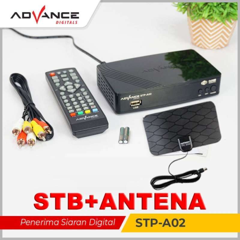 Jual Set Top Box Stb Advance Original Garansi Resmi - Stb+antena+hdmi ...