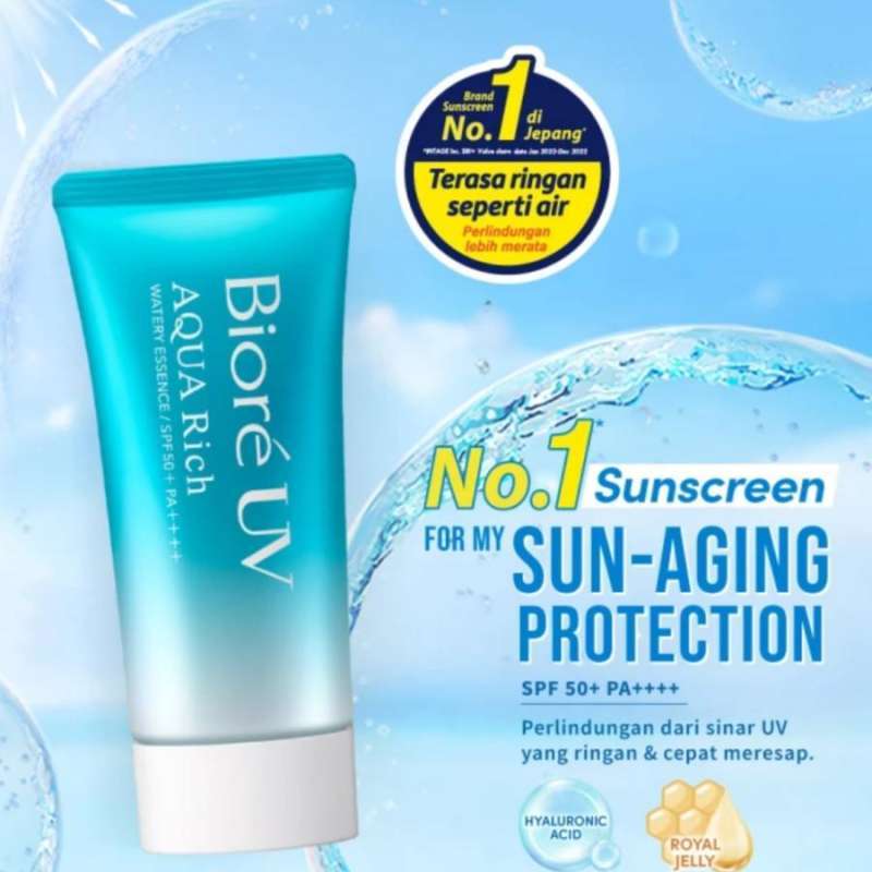 Jual Biore Uv Aqua Rich Watery Essence Face Sunscreen Spf 50 Pa ...