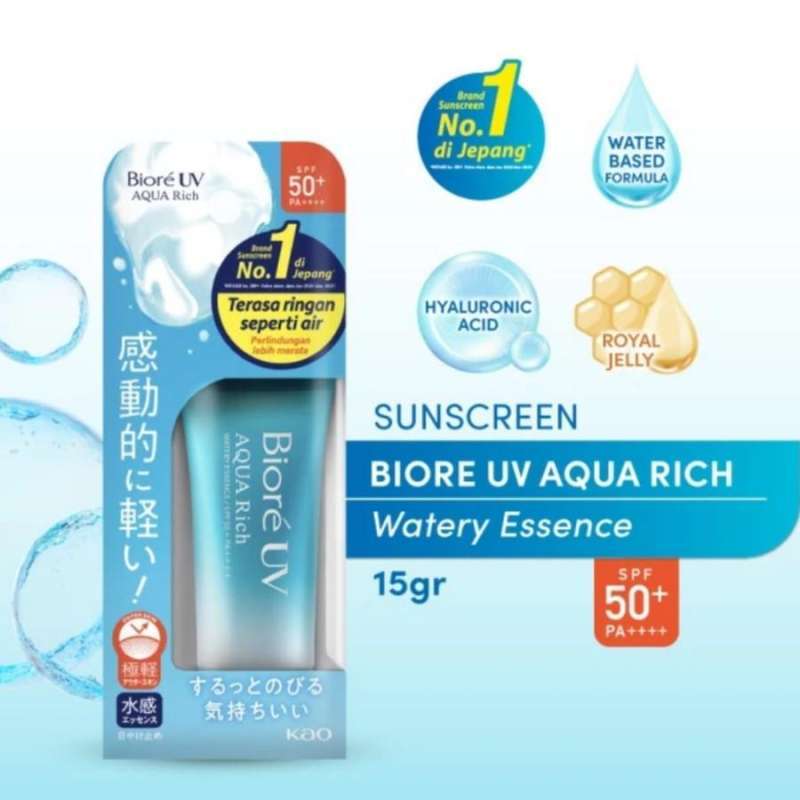 Jual Biore Uv Aqua Rich Watery Essence Face Sunscreen Spf 50 Pa ...