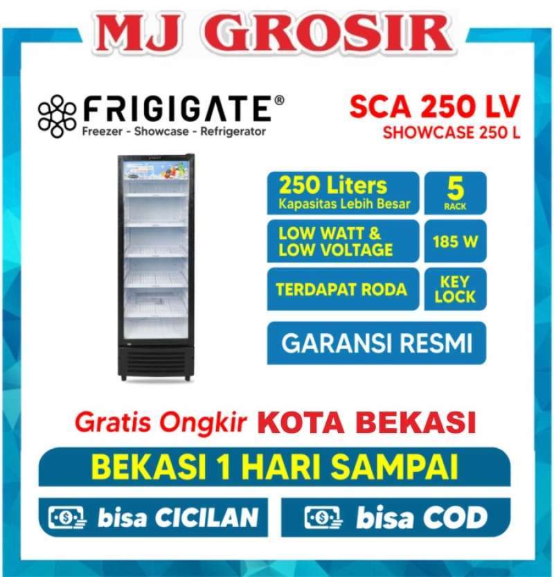 Promo Showcase Frigigate Sca 250 G 5 Rak Display Cooler Kulkas Low Watt New Diskon 23% Di Seller ...