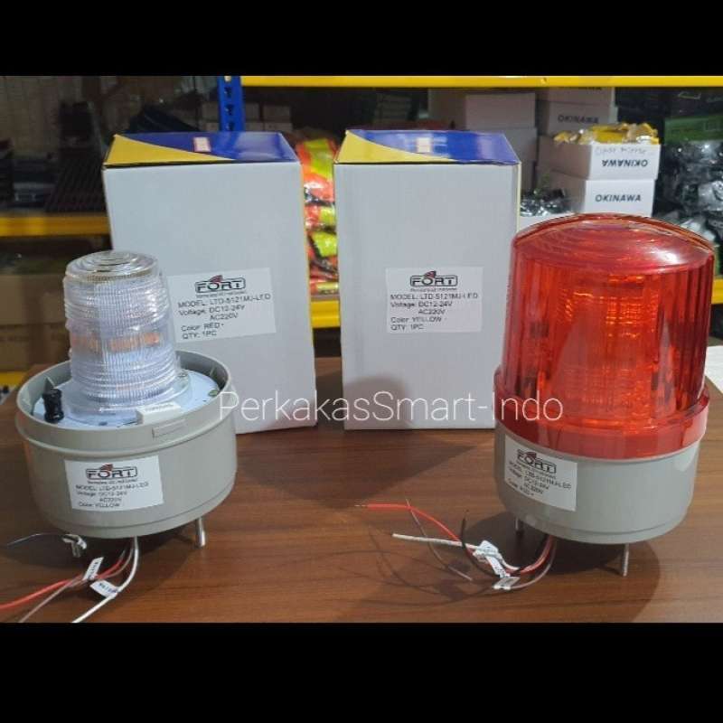 Promo Warning Light Led Buzzer Sirene 5inchi Lampu Rotary 220v 12v 24v ...
