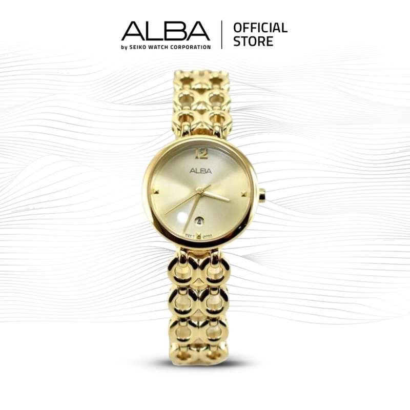 Jual Alba Jam Tangan Wanita Ah7r06 Quartz Stainless Steel Gold Watch Di ...