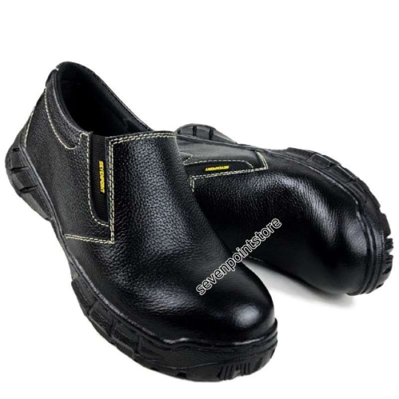 Promo Sepatu Safety Boots Slop Ujung Besi Septy Slip On - 39 Hitam ...