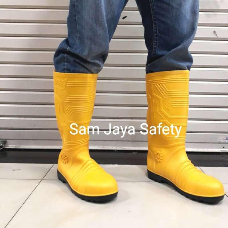 Promo Sepatu Safety Boots Proyek Ujung Besi Diskon 50% Di Seller ...