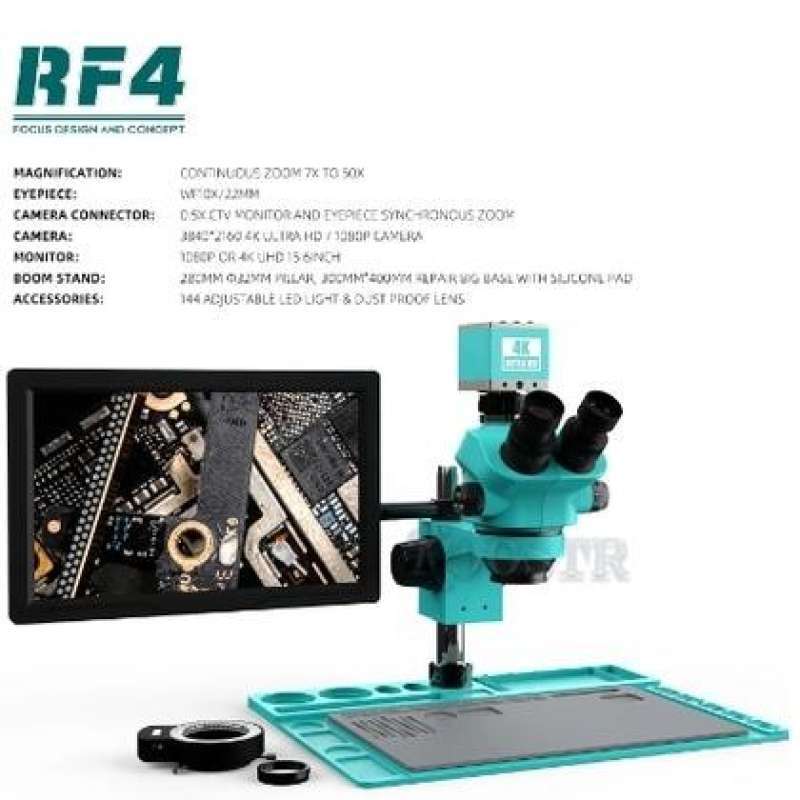 Jual Kamera Microscope Rf4 4k Ultra Hd & 1080p Hdmi Usb Microscope ...