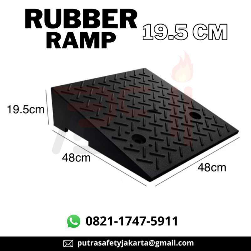 Jual Portable Rubber Ramp 195mm Karet Solid Heavy Duty Undakan Tanjakan ...