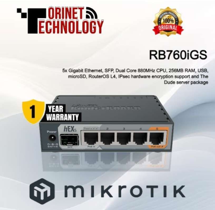 Promo Mikrotik Rb760igs Router Hex S Diskon 23% Di Seller Sentramoco ...
