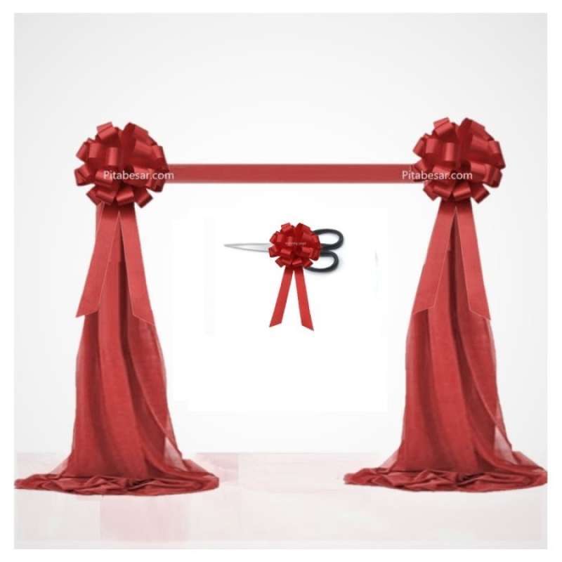 Promo Pita Pom Peresmian Grand Opening Hiasan Gunting Pita Tiang Siap ...