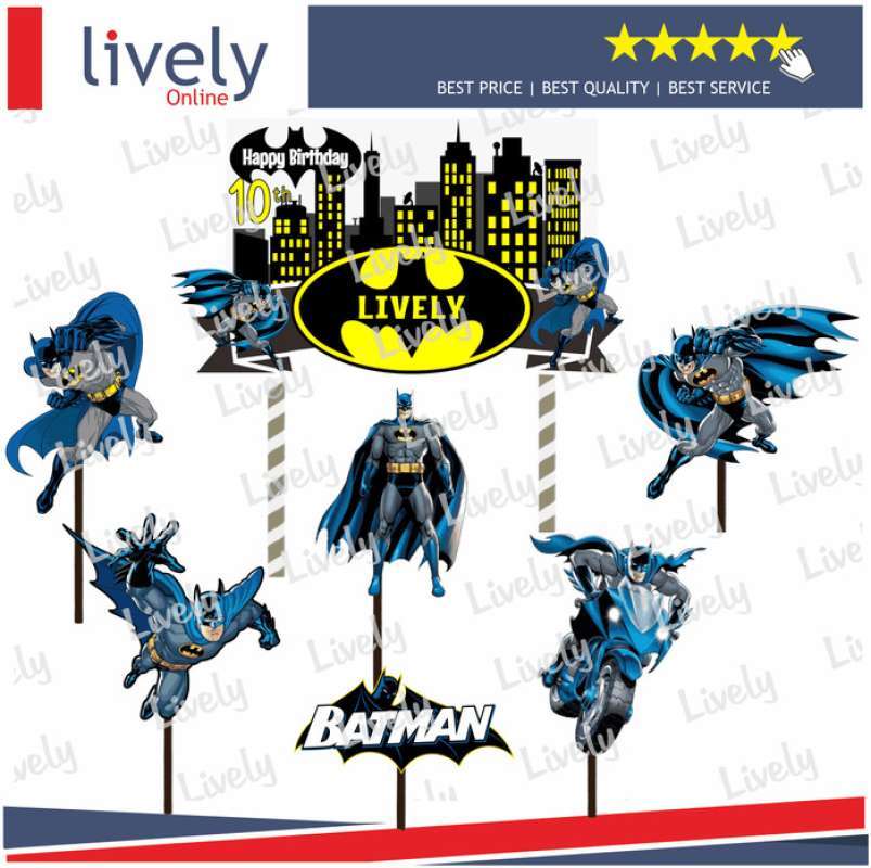 Promo Nama Cake Topper Karakter Batman Hiasan Kue Ulang Tahun Diskon 23 ...