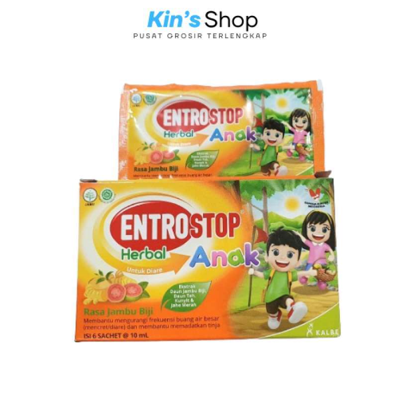 Promo Entrostop Herbal Anak 1 Bal [3 Box @ 6 Sachet / Bal] Diskon 9% Di ...