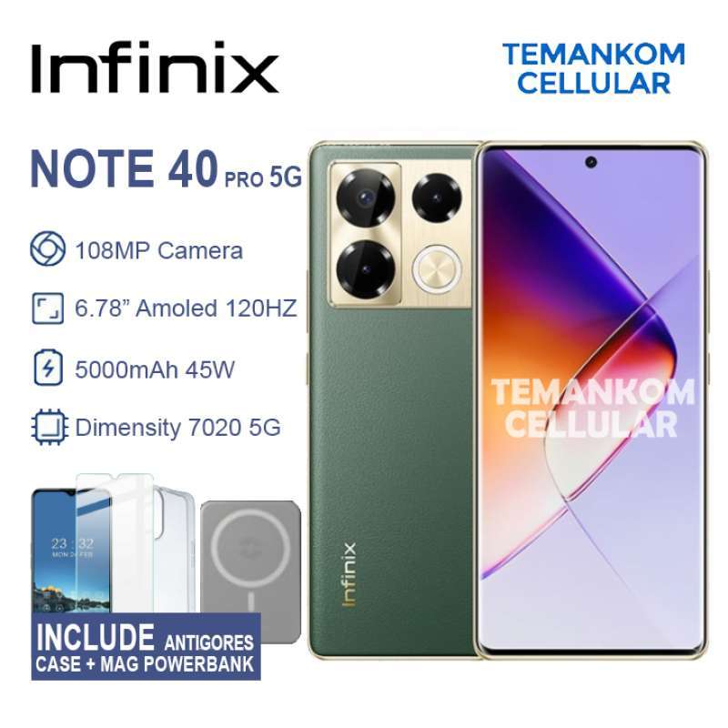 Jual Infinix Note 40 Pro 5g 16gb Ram 8+8 8/256 8gb 256gb Nfc Dimensity 7020 5g Baru Garansi ...
