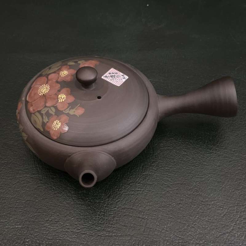 Promo Japanese Kyusu Teapot Yamaki Ikai Tamamitsu Shallow Red Flower ...