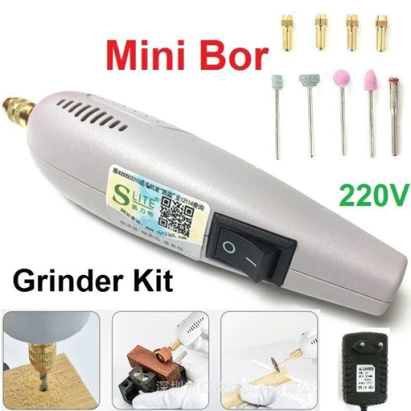 Promo Bor Mini Grinder Set Kit Mini Drill Alat Ukir Mini Gurinda ...
