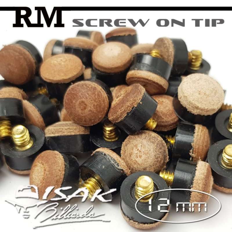 Jual Rm Screw On Tip - 12 Mm Cue Tips Baut Besi Stick Billiard Stik ...