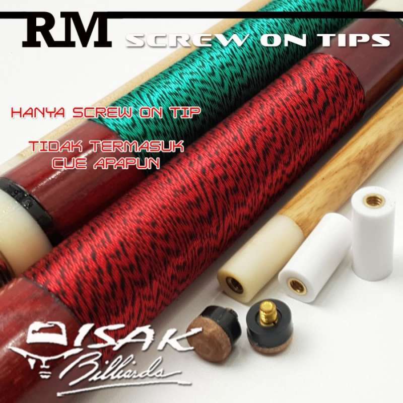 Jual Rm Screw On Tip - 12 Mm Cue Tips Baut Besi Stick Billiard Stik ...
