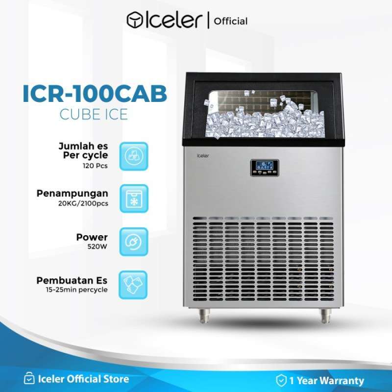 Jual Mesin Es Batu Kristal Iceler Ice Maker 105kg/24jam Kapasitas Besar ...