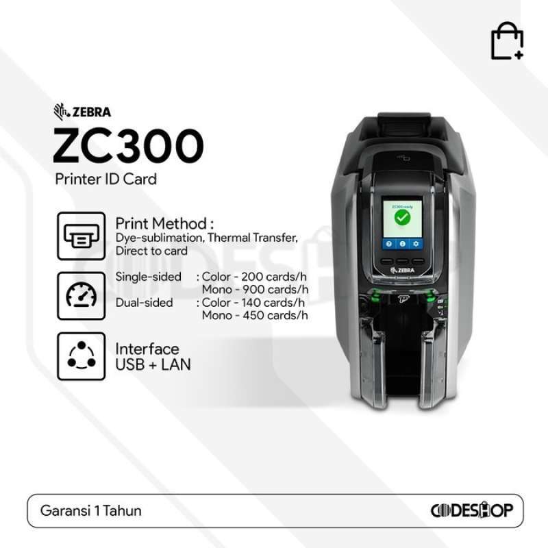 Jual Zebra Zc300 Printer Id Card Mesin Cetak Kartu Satu Sisi Di Seller Ayato - Cengkareng Timur ...