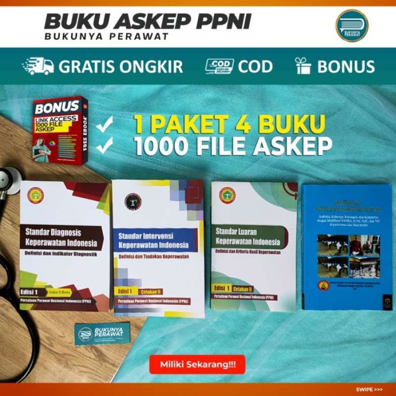 Jual Paket 4 Buku Askep 3s Sdki Siki Slki Dan Panduan Asuhan Keperawatan - Di Seller Shin Store ...