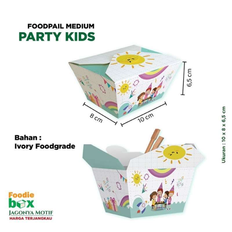 Jual Mb2 Food Pail Medium Isi 50 Pcs Paper Rice Box Ivory Food Grade Di ...