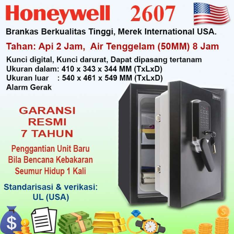 Jual Honeywell 2607 Brankas Tahan Api & Air, Garansi Resmi, Official ...
