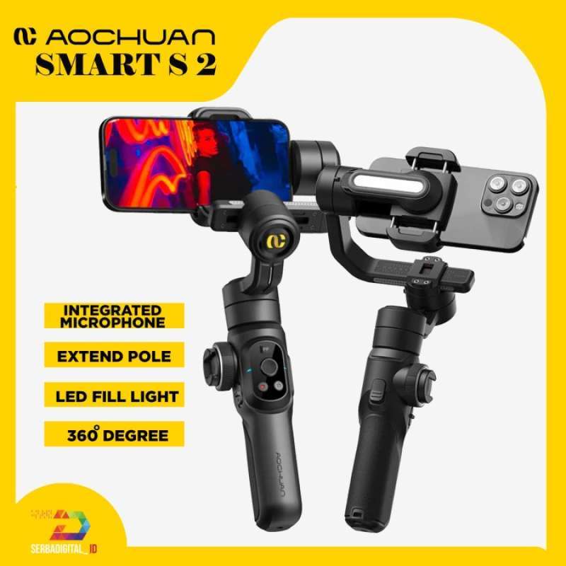 Promo Aochuan Smart S2 3-axis Gimbal Stabilizer Smartphone Integrated ...