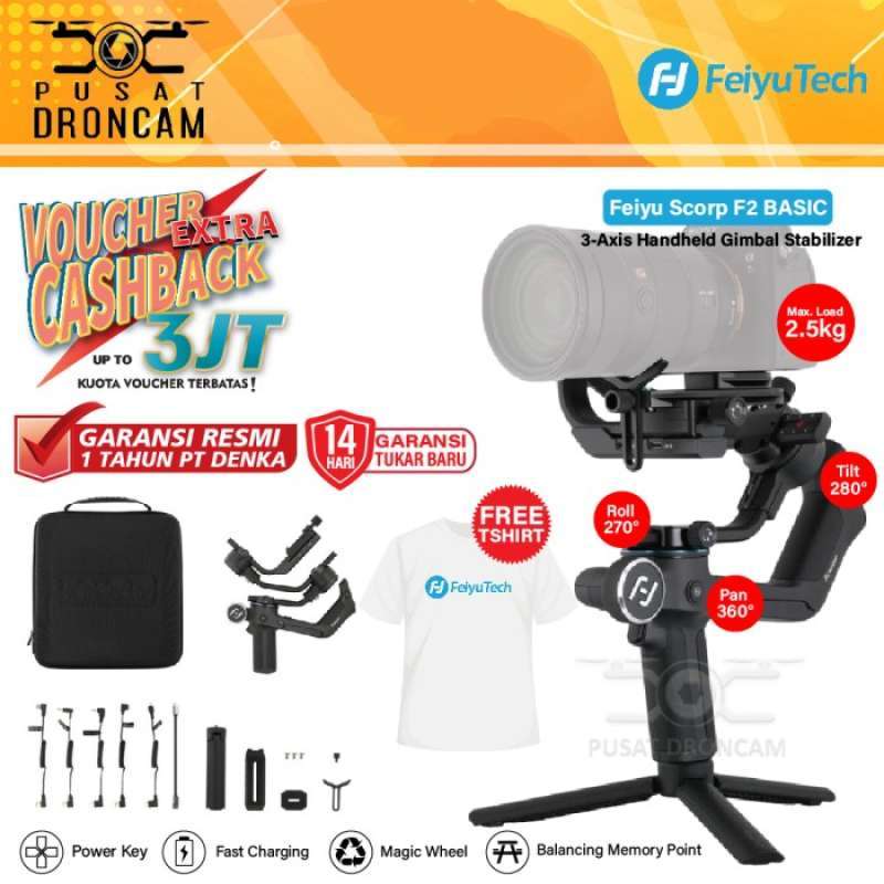 Promo Feiyutech Scorp C 3-axis Gimbal Stabilizer Kamera Feiyu Tech ...