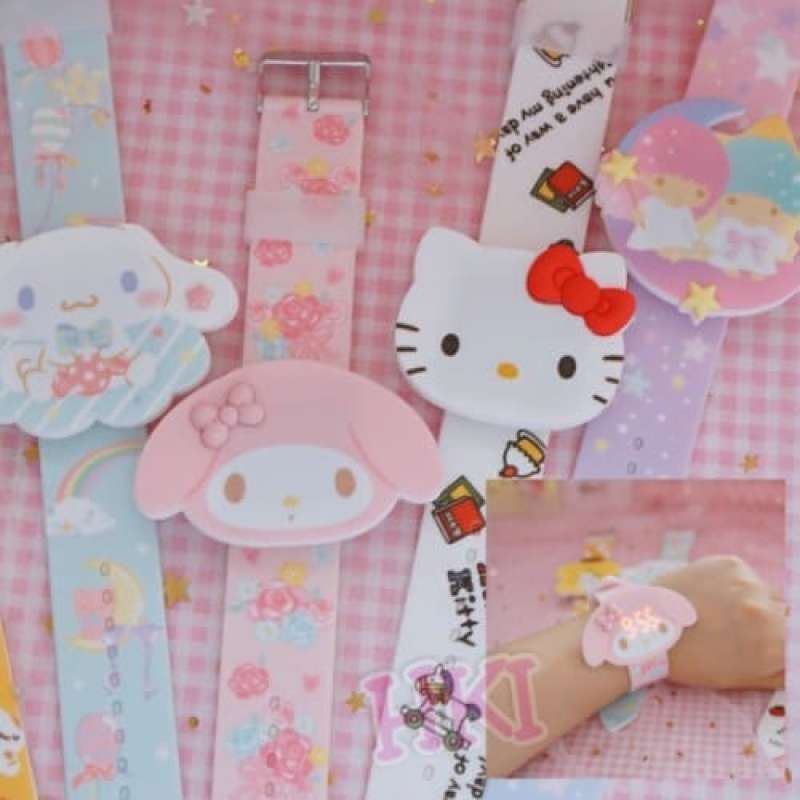 Jual Jam Tangan Digital Led Silicone Hello Kitty My Melody Lts ...