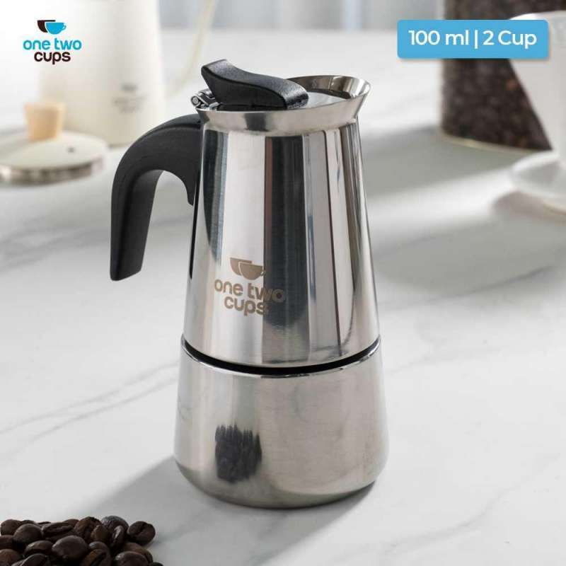 Jual Moka Pot Espresso Coffee Maker Stovetop 2 Cup 100ml Z20 Grinder ...