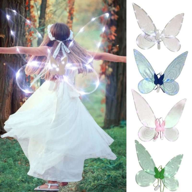 Jual Sayap Peri Anak Led Angel Wings Kostum Halloween Fairy Wings Kupu ...