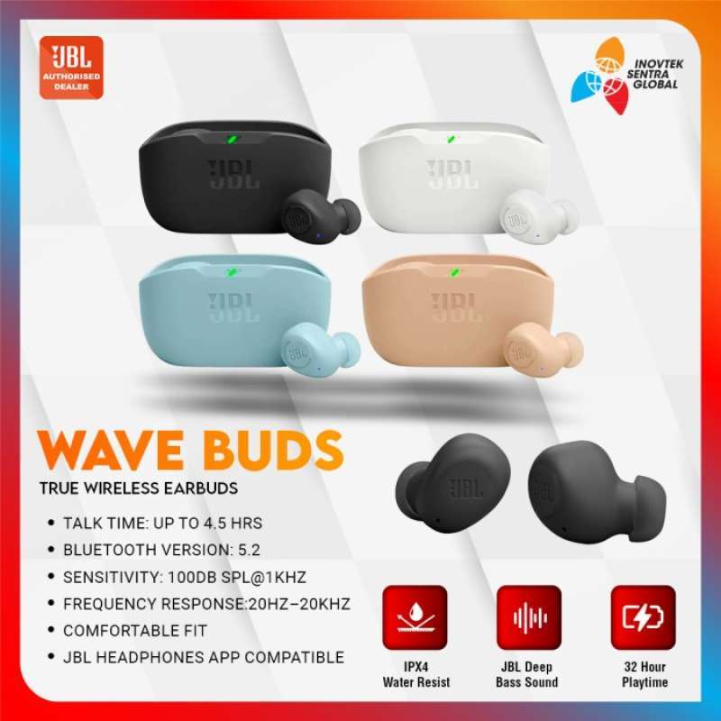 Promo Jbl Wave Buds Tws True Wireless Bluetooth Earbuds Earphone ...