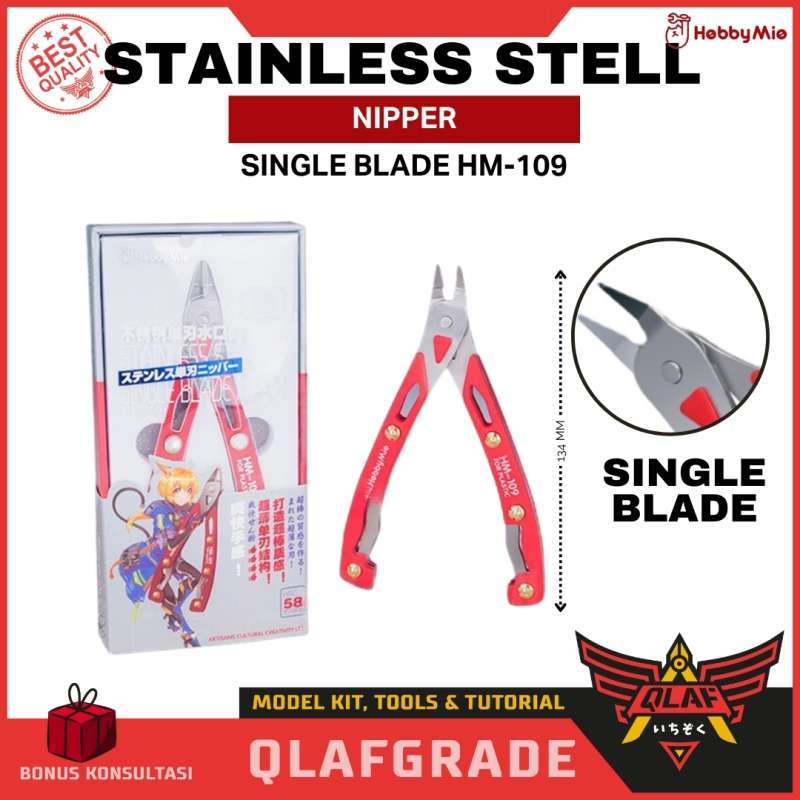 Jual Single Blade Nipper Stainless Steel Hm-109 Hobby Mio - Tang Potong ...