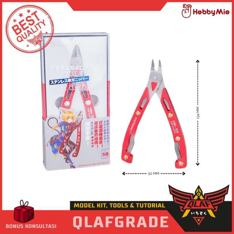 Jual Single Blade Nipper Stainless Steel Hm-109 Hobby Mio - Tang Potong ...