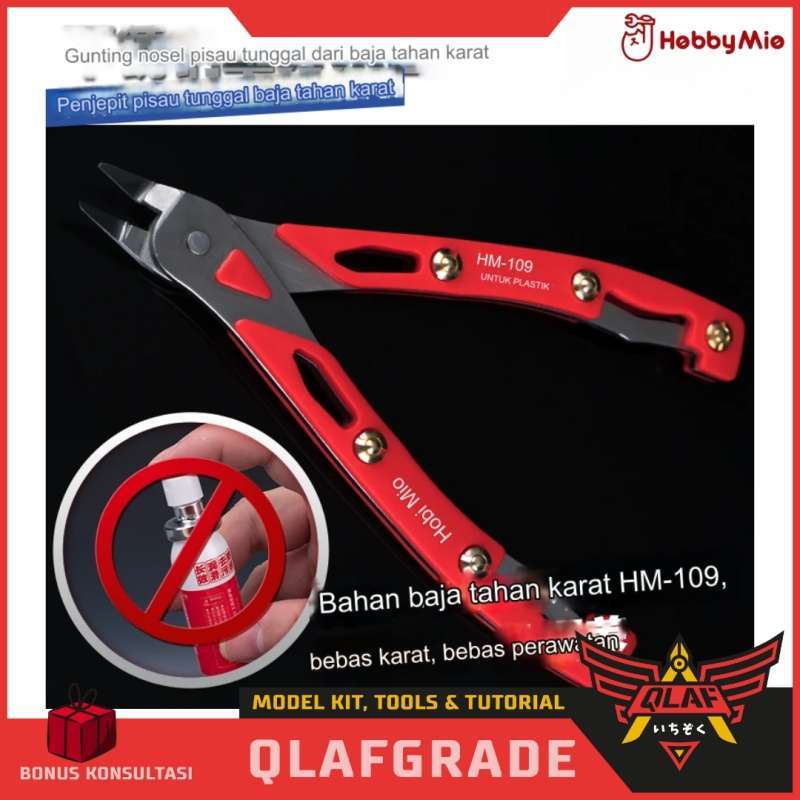 Jual Single Blade Nipper Stainless Steel Hm-109 Hobby Mio - Tang Potong ...