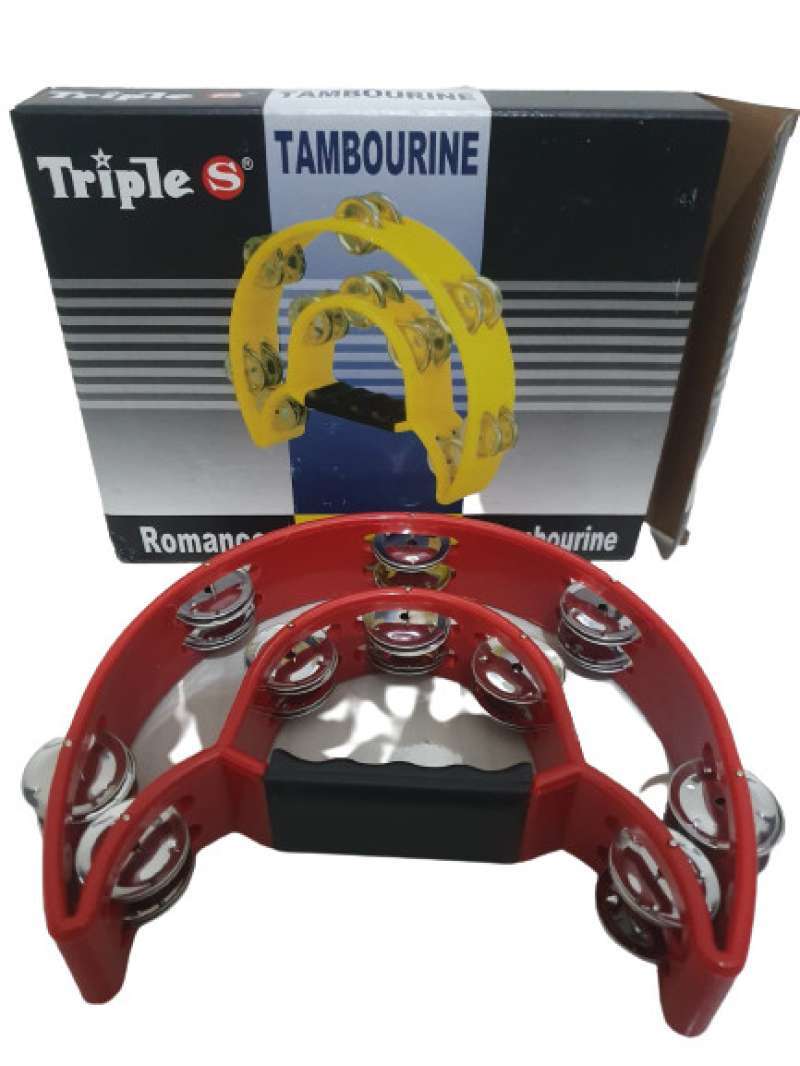Jual Alat Musik Tamborin Tambourine Double Ring Kecrekan Triple S ...