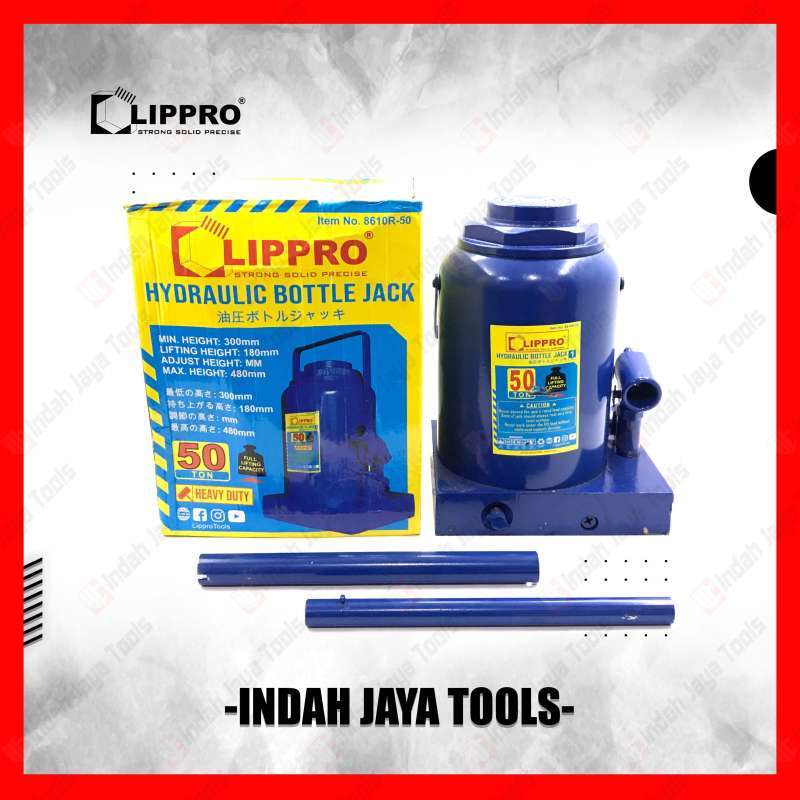 Promo Lippro 8610r-50 Dongkrak Botol 50 Ton - Hydraulic Bottle Jack ...