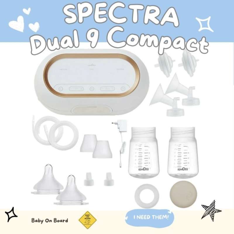 Jual Spectra Dual 9 Compact Breast Pump Electric Pompa Asi Double Pump ...