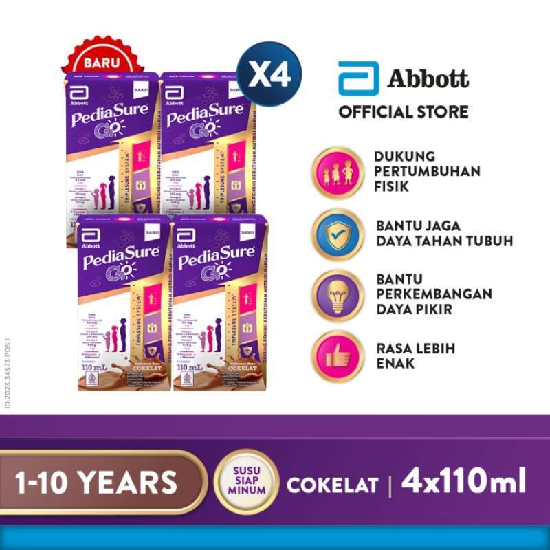 Jual Pediasure Go Cokelat Formula Uht 4x110ml Di Seller Yama ...
