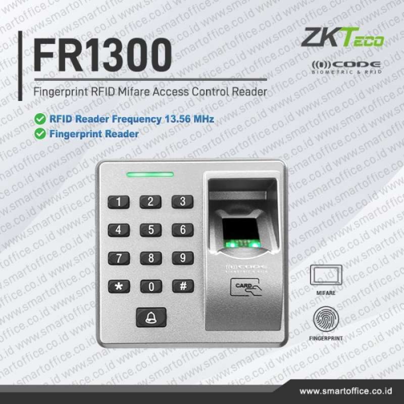 Promo 100% Produk Ori Fingerprint & Rfid Reader & Keypad Zkteco Fr1300 Rs485 Interface Diskon 23 ...