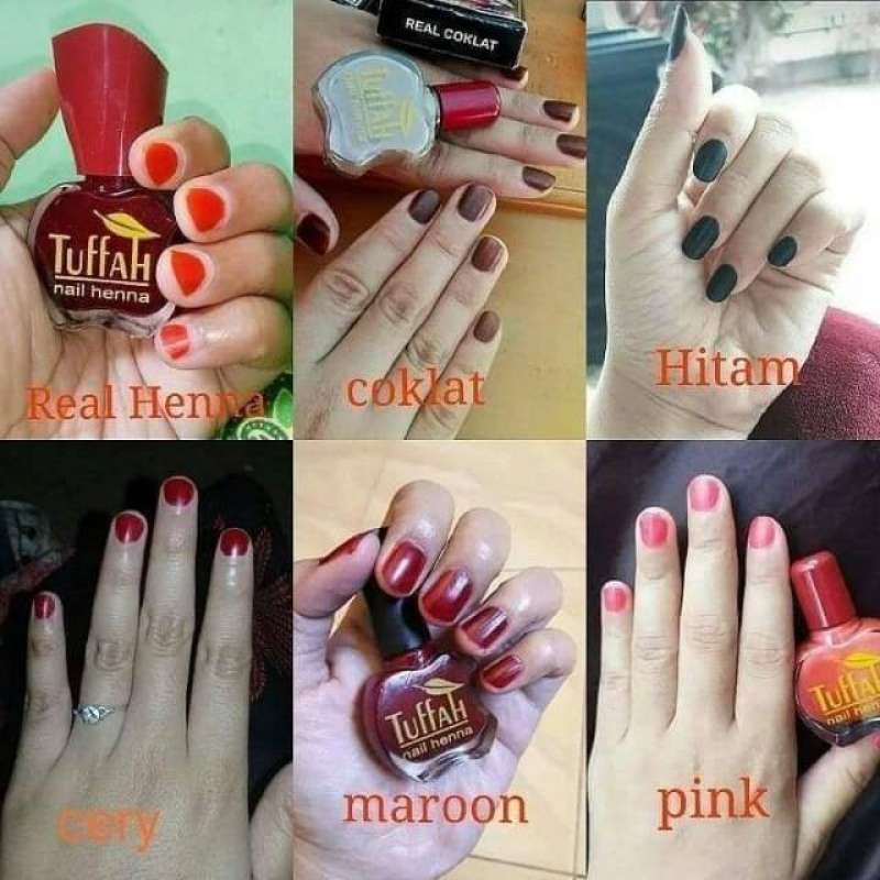 Jual Henna Tuffah Maroon Halal Bisa Untuk Sholat Pewarna Cat Kuku ...